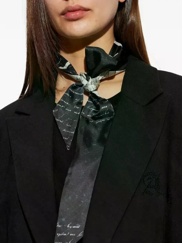 ALLSAINTS Script Silk Scarf