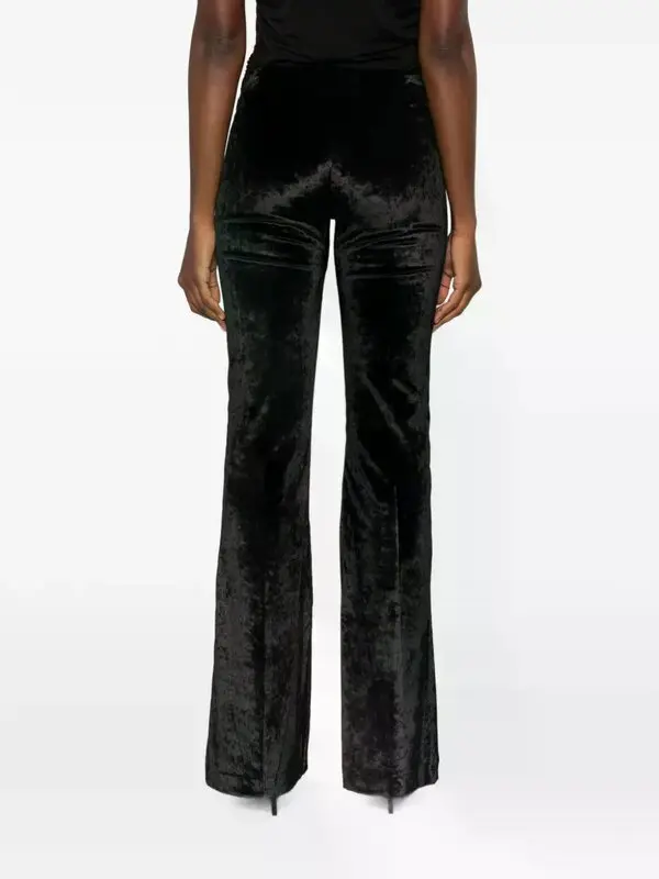 DONDUP Crushed-velvet Flared-cut Trousers