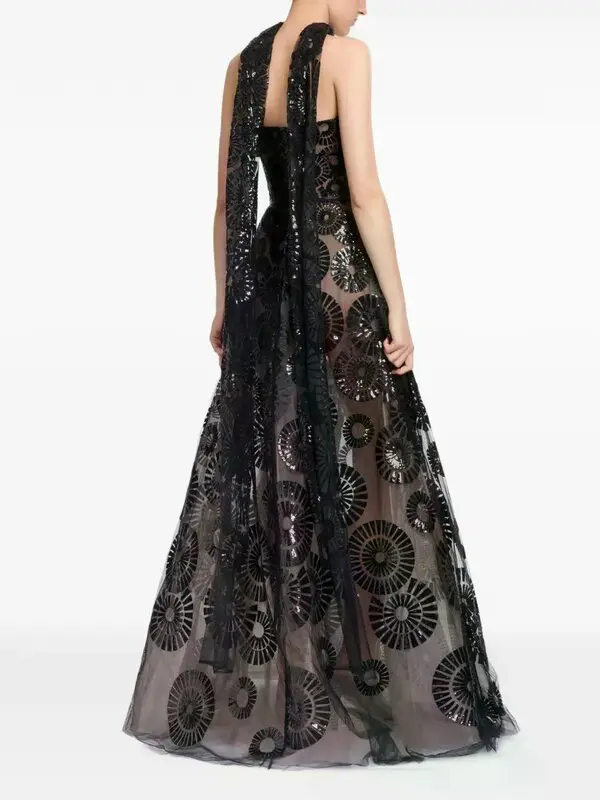 Elie Saab Sequin-embroidered Gown Maxi Dress