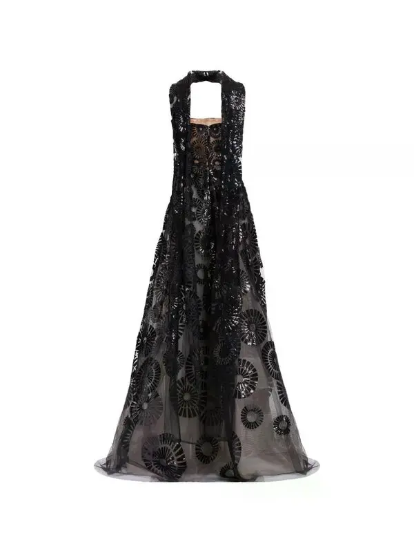 Elie Saab Sequin-embroidered Gown Maxi Dress