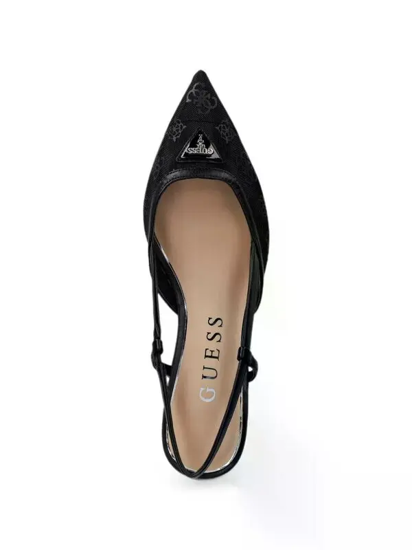 Guess Yanno Monogram-print Logo-plaque Pumps