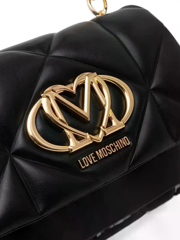 Moschino Logo-plaque Quilted Shoulder Bag