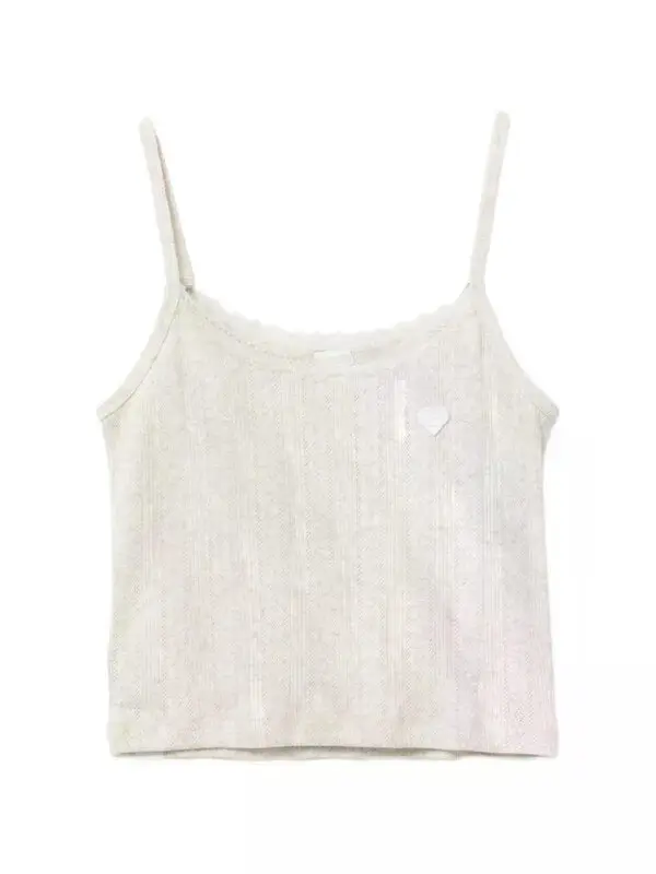 AAPE BY *A BATHING APE Logo-print Cropped Vest Top - Grey