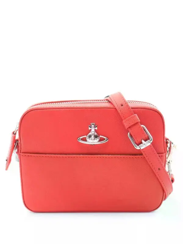 VIVIENNE WESTWOOD 2020s Orb Camera Leather Shoulder Bag - Red