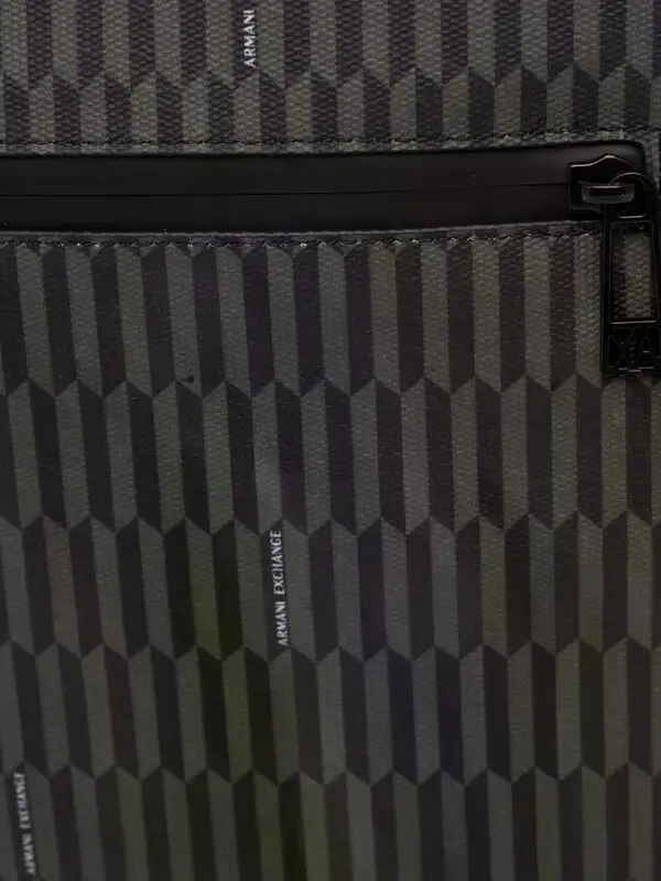 Armani Exchange Geometric-print Logo-pattern Belt Bag