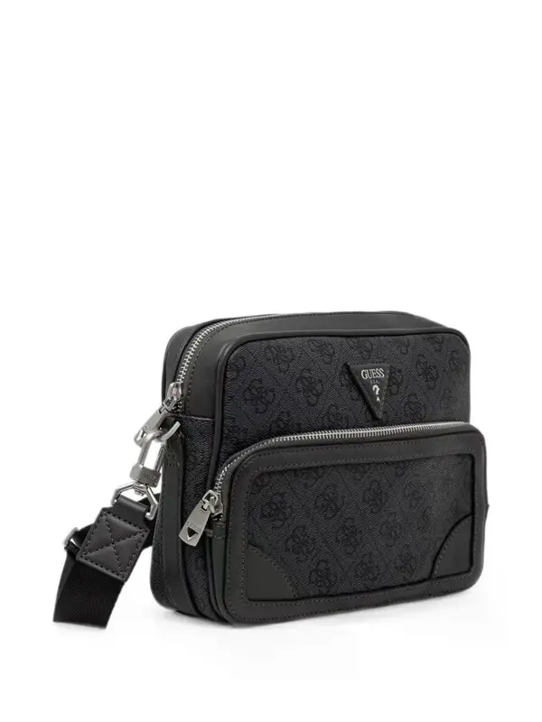 Guess Monogram-print Logo-plaque Messenger Bag