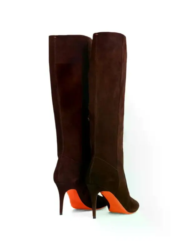 Santoni Pointed-toe Suede Boots