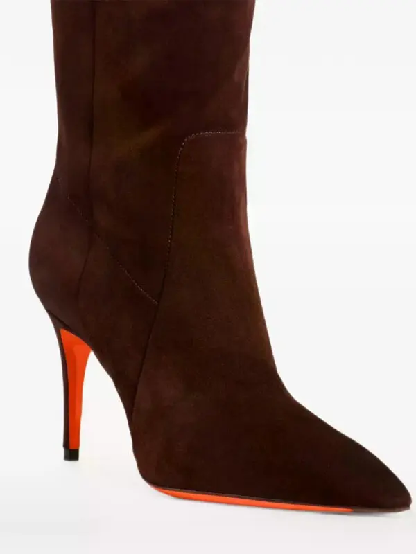 Santoni Pointed-toe Suede Boots