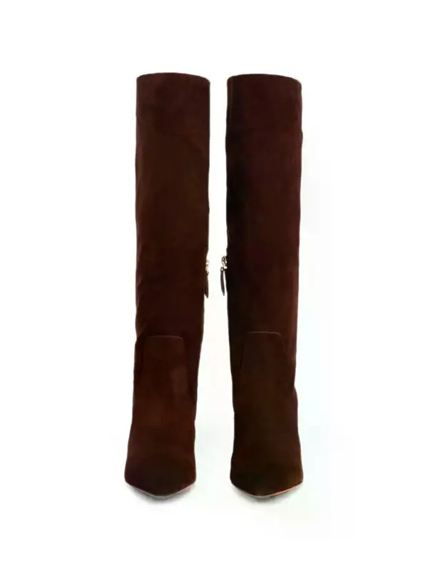 Santoni Pointed-toe Suede Boots