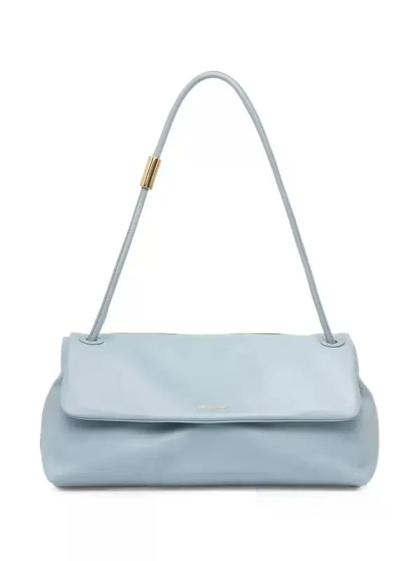 TRUSSARDI Medium Orbita Logo-lettering Leather Tote Bag - Blue