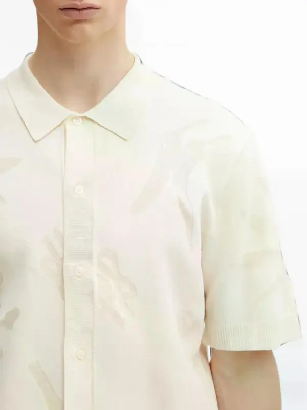 Filling Pieces Intarsia-knit Short-sleeve Shirt