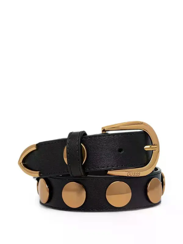 Guess Stud-embellished Leather Belt - Black