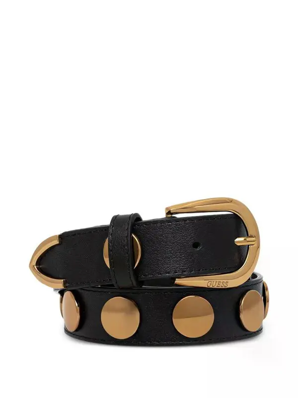 Guess Stud-embellished Leather Belt - Black