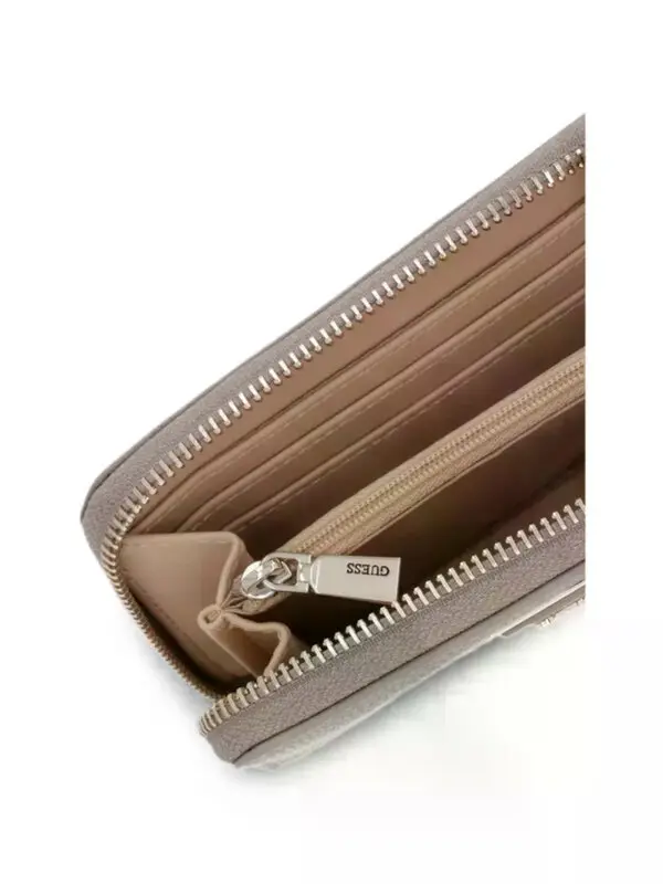 Guess Laurel Logo-plaque Pebbled-effect Wallet