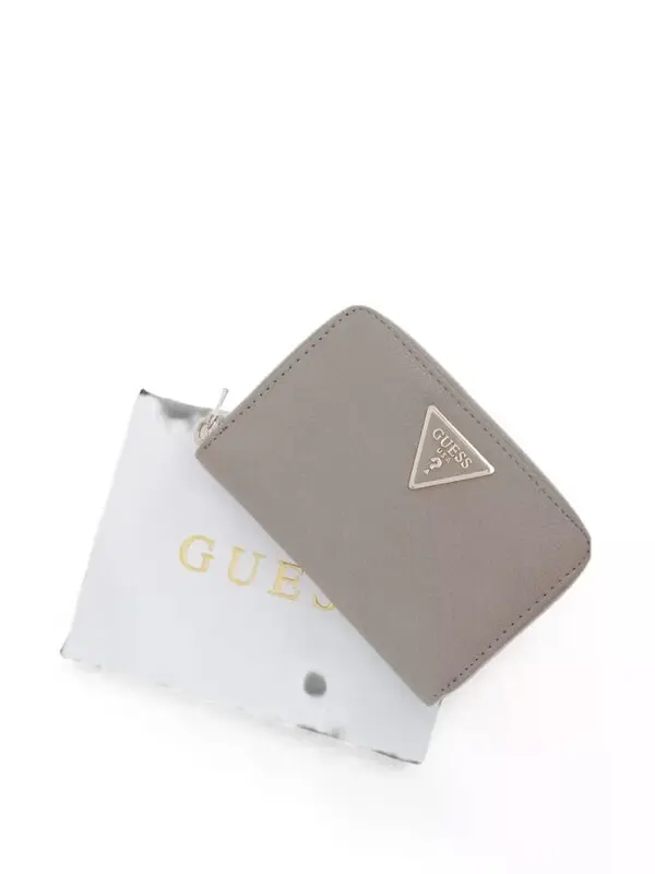 Guess Laurel Logo-plaque Pebbled-effect Wallet