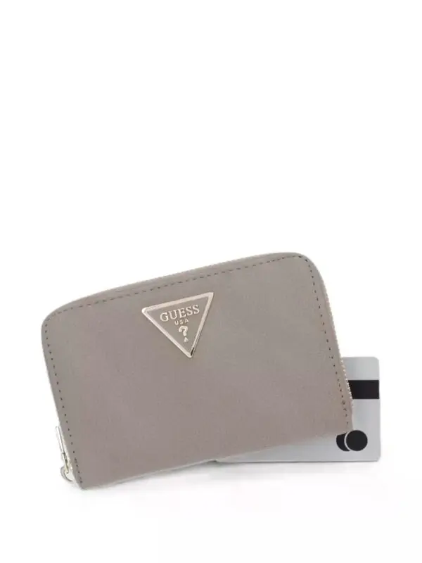 Guess Laurel Logo-plaque Pebbled-effect Wallet