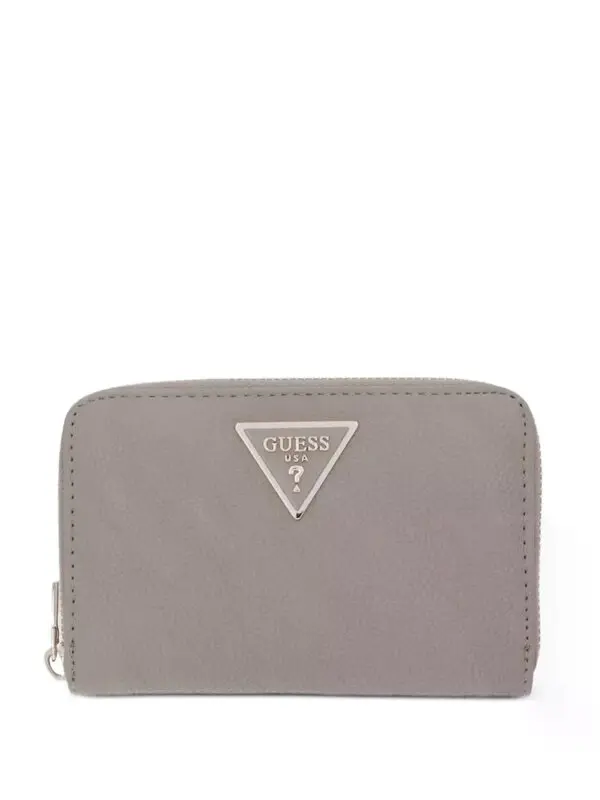 Guess Laurel Logo-plaque Pebbled-effect Wallet - Neutrals