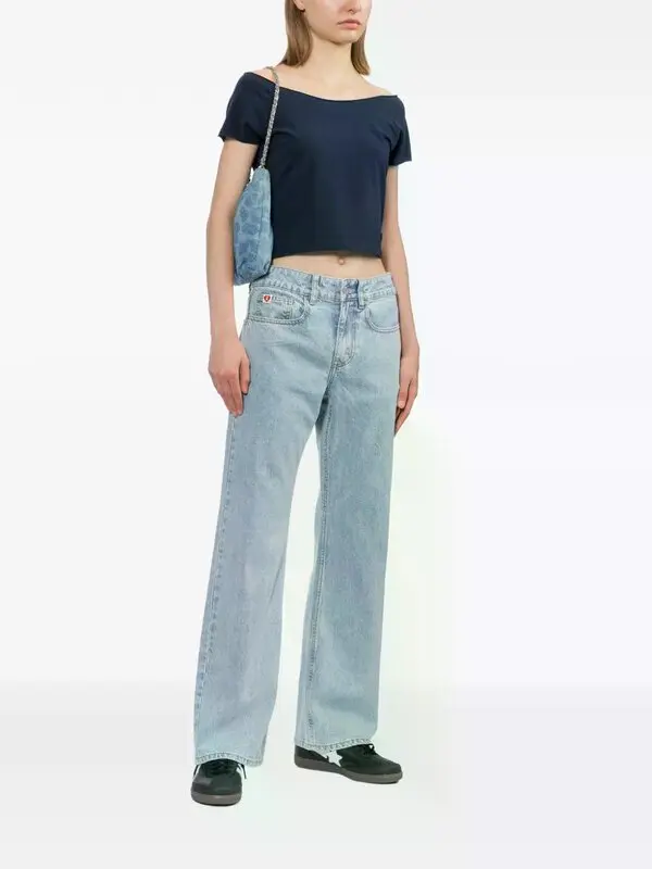 AAPE BY *A BATHING APE Logo Patched Crop T-shirt