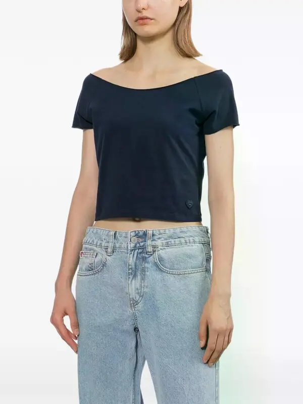 AAPE BY *A BATHING APE Logo Patched Crop T-shirt