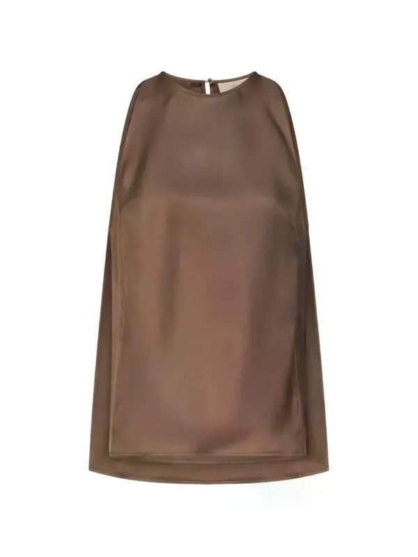 Loulou De Saison Cami Silk Top - Brown