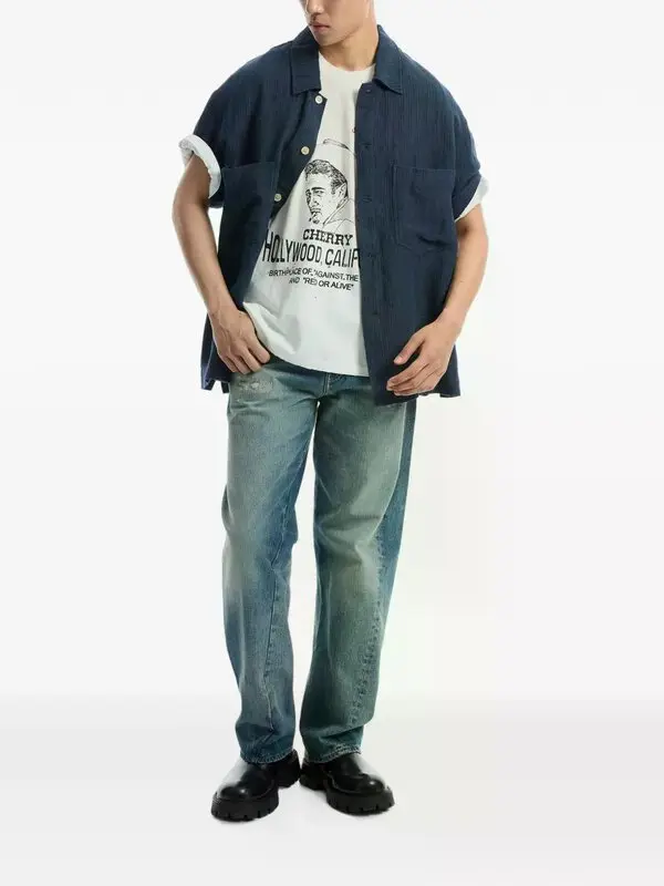 CHERRY LA Graphic-print Distressed T-shirt