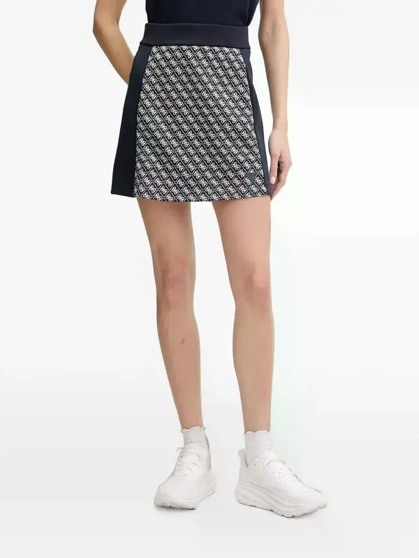 Guess Monogram-print Panelled Mini Skirt