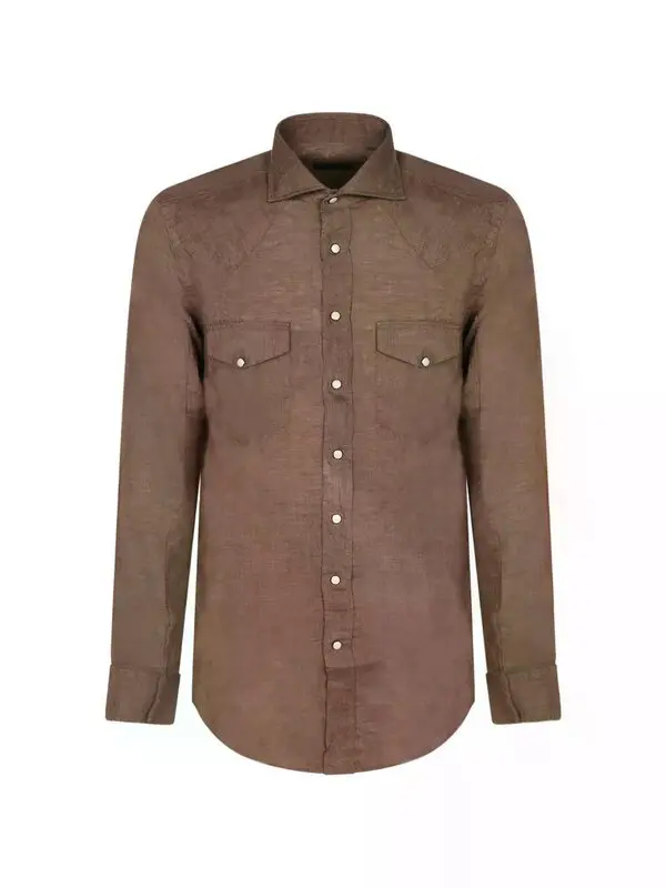 DELL'OGLIO Western-yoke Button-down Shirt