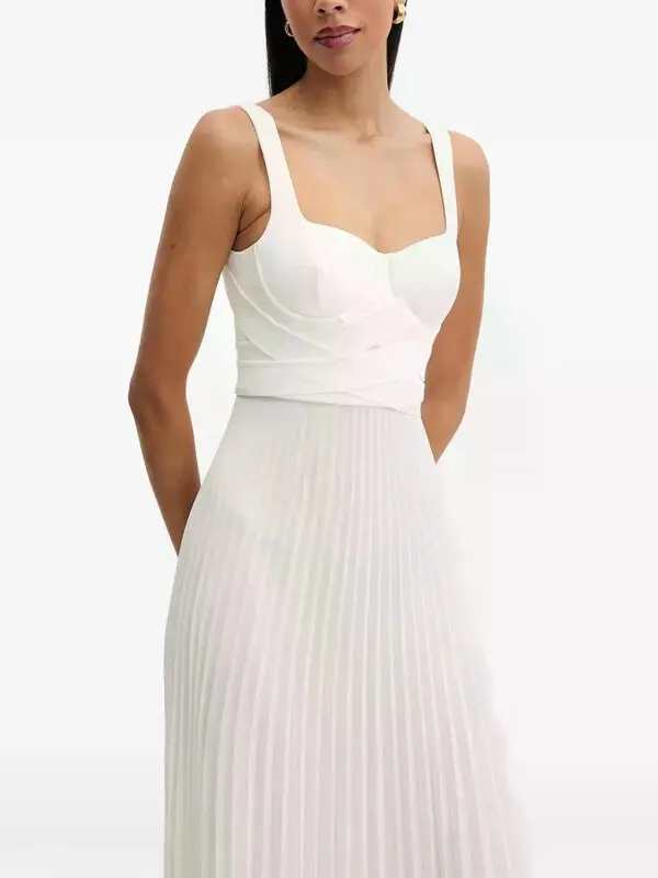 Patrizia Pepe Pleated Maxi Dress - White