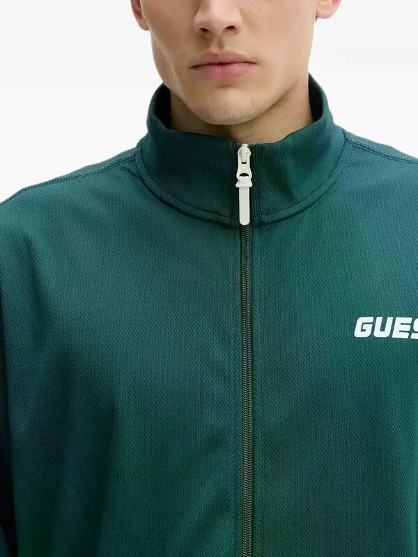 Guess Logo-print Zip-up Sweatshirt
