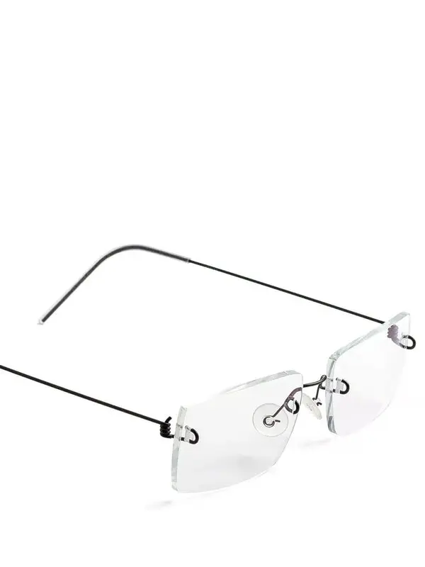 LINDBERG Rimless Rectangle-frame Glasses