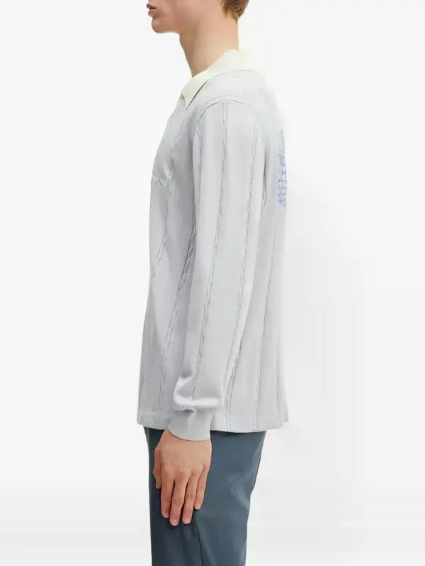 Filling Pieces Cable-knit Embroidered Sweateshirt