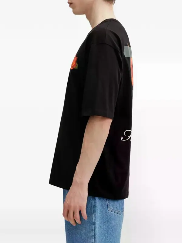 Filling Pieces Zucchini Floral-print Logo-print T-shirt