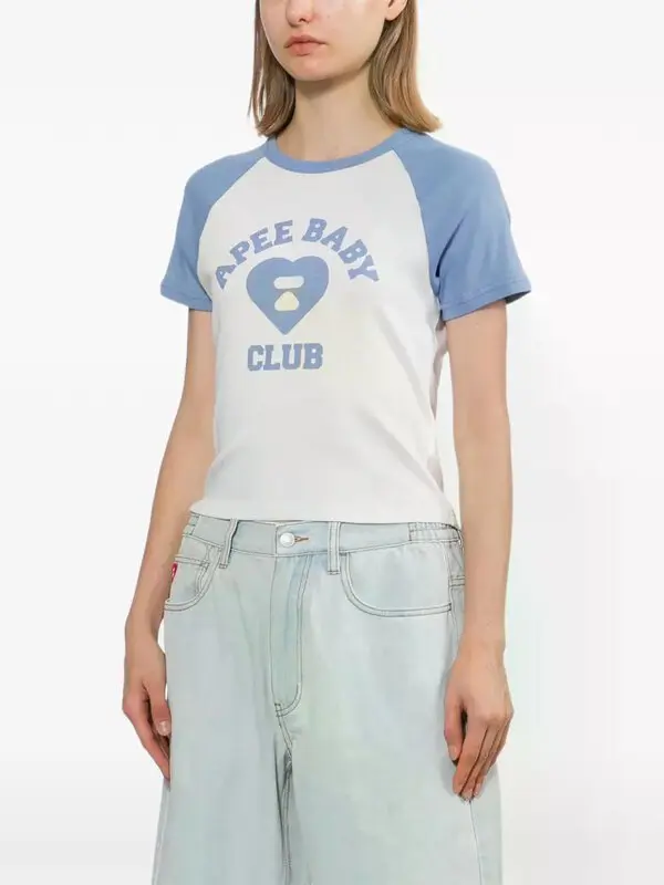 AAPE BY *A BATHING APE Apee™ A Bathing Ape® Heart Logo Raglan T-shirt