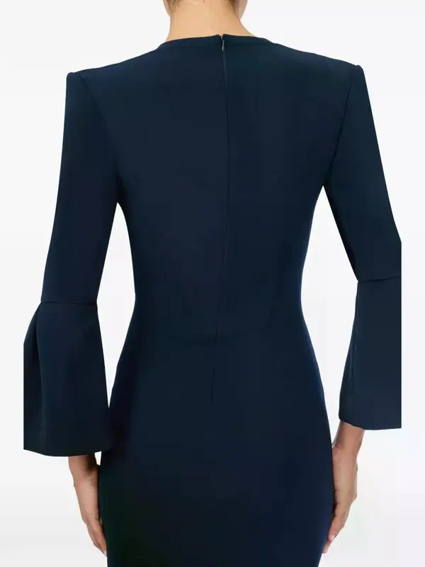 Jenny Packham Debut Bow-embellished Bell-sleeve Dress