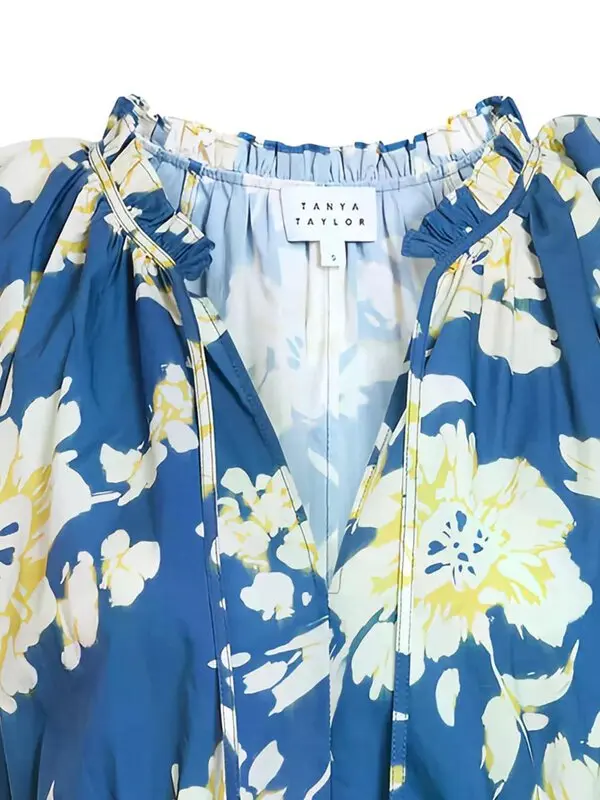 Tanya Taylor Ivana Floral Print Blouse