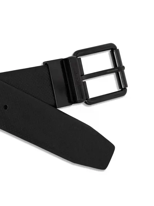 Guess Perforated Effect Buckle-fastening Belt - Black