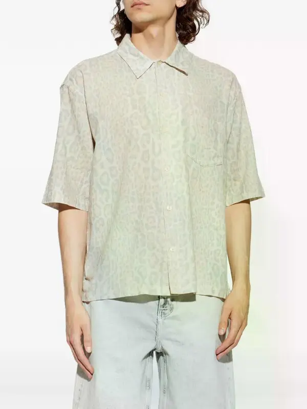 ALLSAINTS Cruz Leo Leopard-print Short-sleeve Shirt