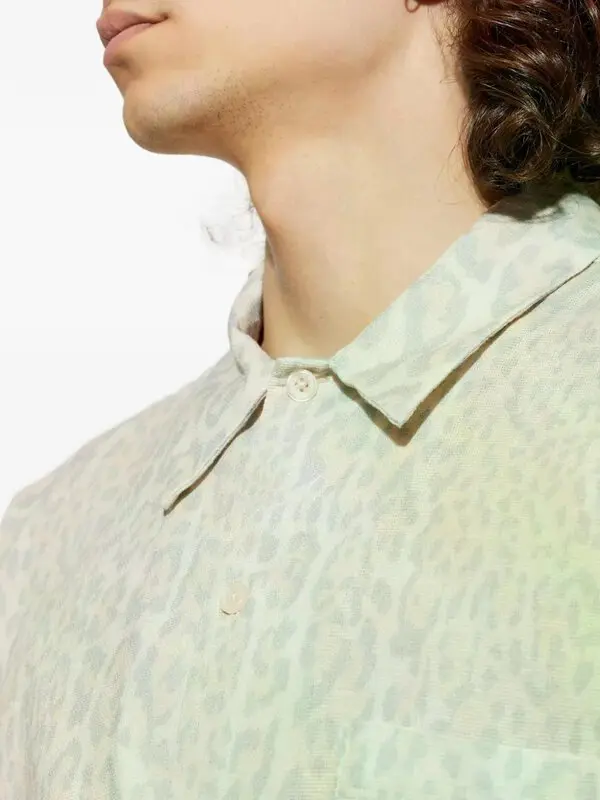 ALLSAINTS Cruz Leo Leopard-print Short-sleeve Shirt