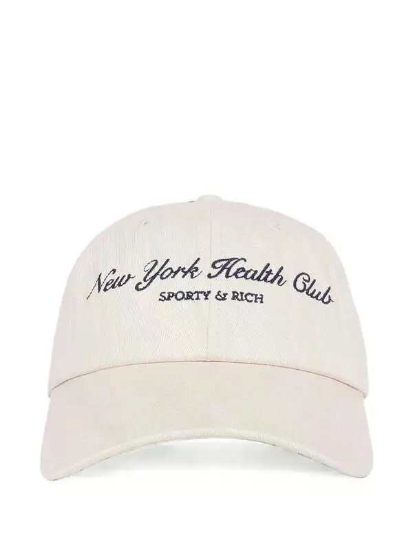 SPORTY & RICH Embroidered Logo Baseball Cap - Neutrals