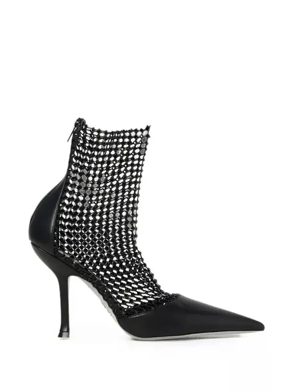 Rene Caovilla Crystal-embellished Mesh Pumps - Black
