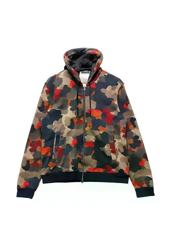 Herno Camouflage-print Zip-up Hoodie