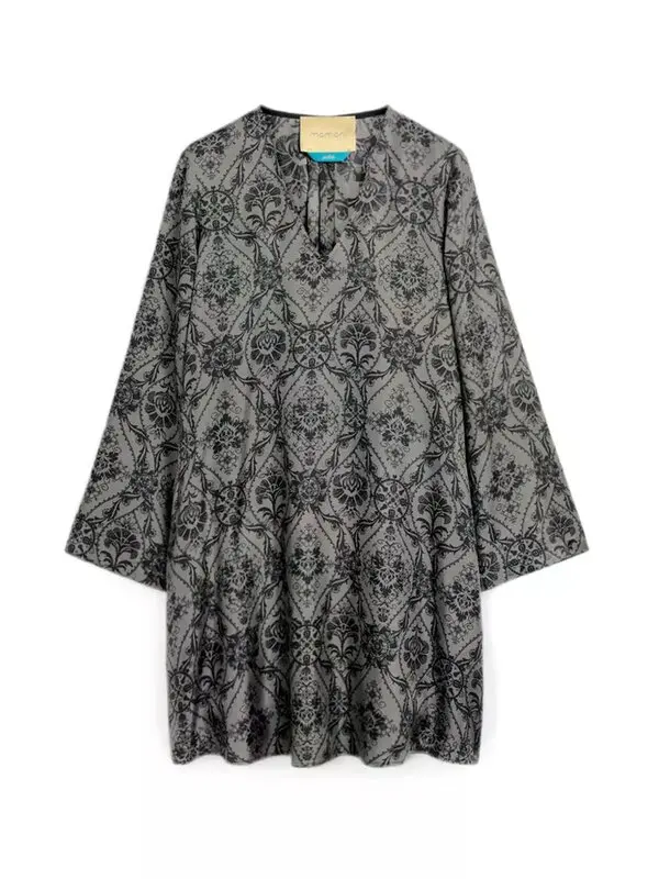 Momoni Naela Printed Silk Mini Dress