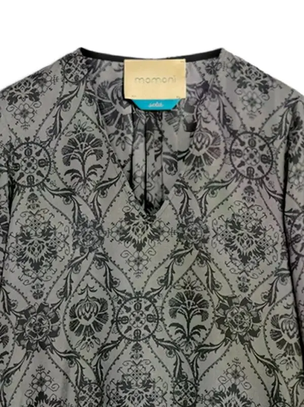 Momoni Naela Printed Silk Mini Dress