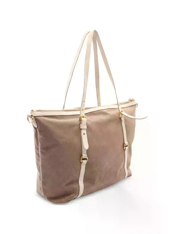 Prada Jacquard Logo Tote Bag - Neutrals