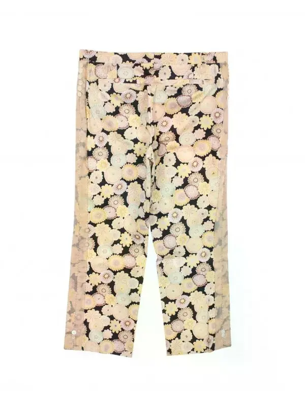 LOUIS VUITTON Floral Pattern Straight Leg Trousers - Neutrals
