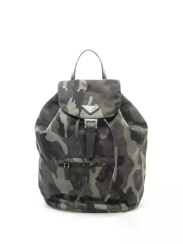 Prada Camouflage Pattern Backpack - Grey