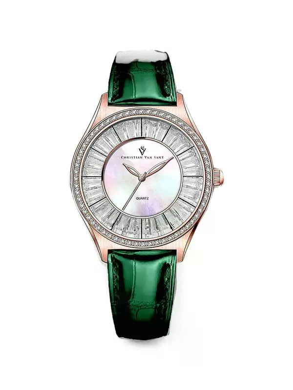 CHRISTIAN VAN SANT Luna Crystal-embellished 40mm Watch - Silver