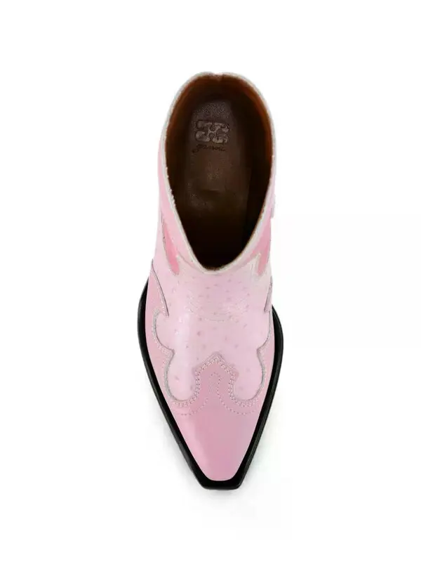 GANNI Panelled Western Ankle Boots