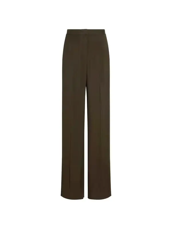Proenza Schouler Eco Hammered Viscose Wide Leg Pants - Brown