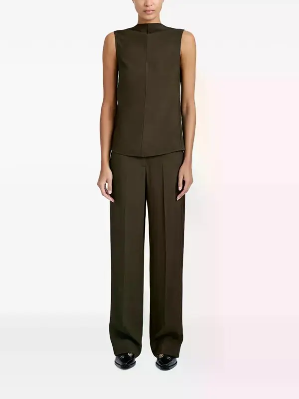 Proenza Schouler Eco Hammered Viscose Wide Leg Pants